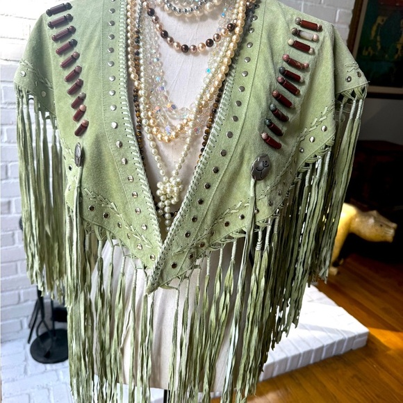 Red Clay People | Jackets & Coats | Leather Fringe Jacket Leather ...